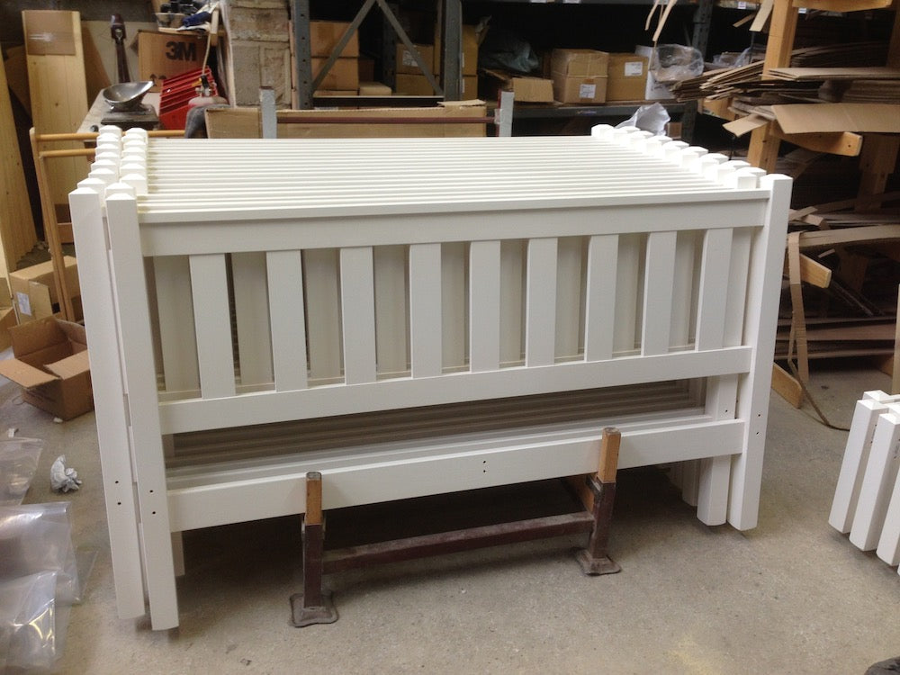 Shaker Style | Short Bed Frame | High Foot End | Cool White Finish ...